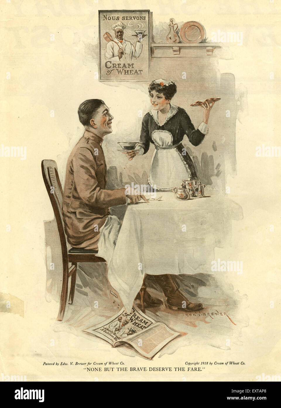 1910s USA Cream Of Wheat Magazine Advert Stock Photo - Alamy
