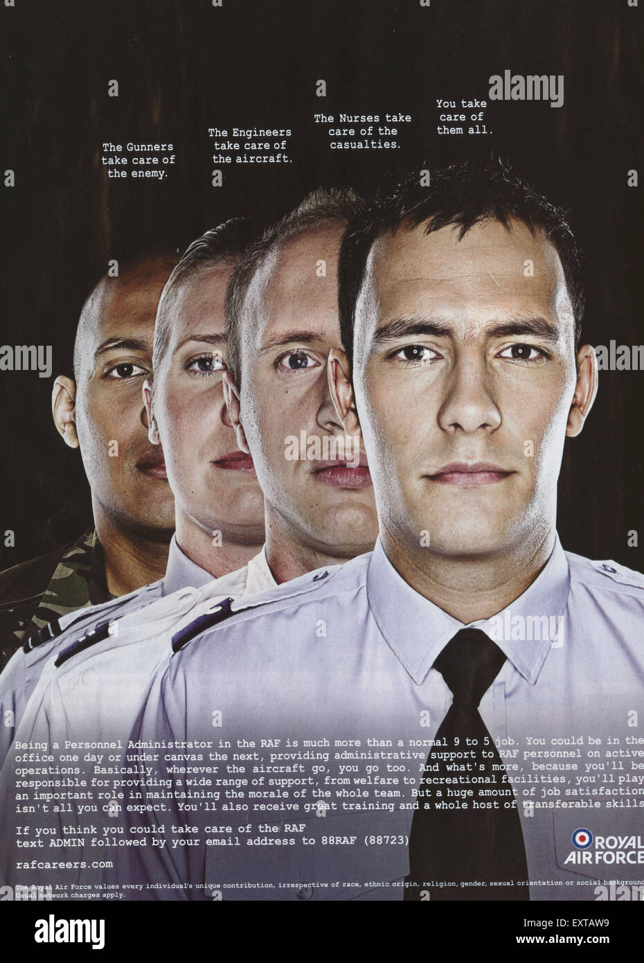 2000s UK Royal Air Force Magazine Advert Stock Photo - Alamy