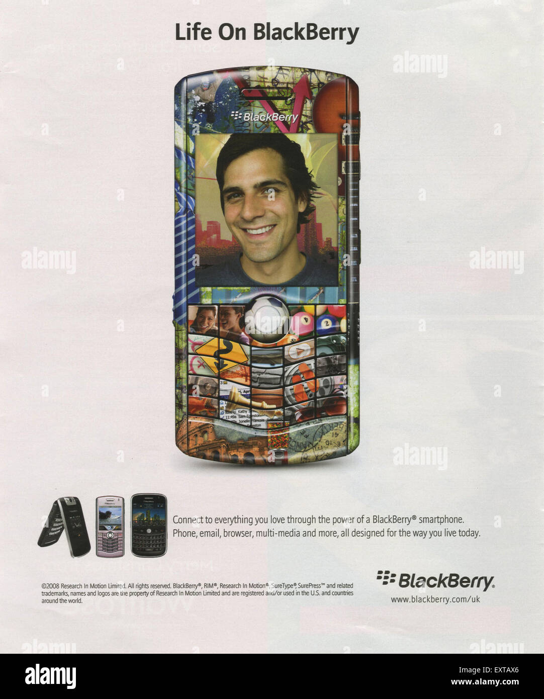 2000s UK Blackberry Magazine Advert Stock Photo - Alamy