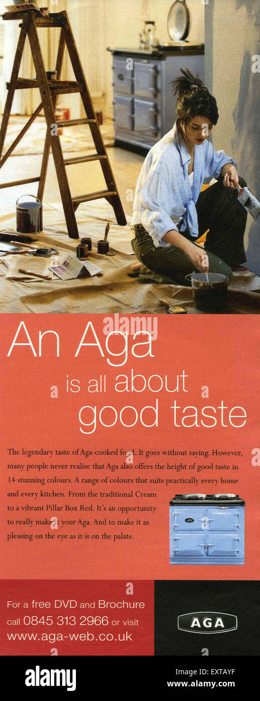 2000s UK Aga Magazine Advert Stock Photo - Alamy