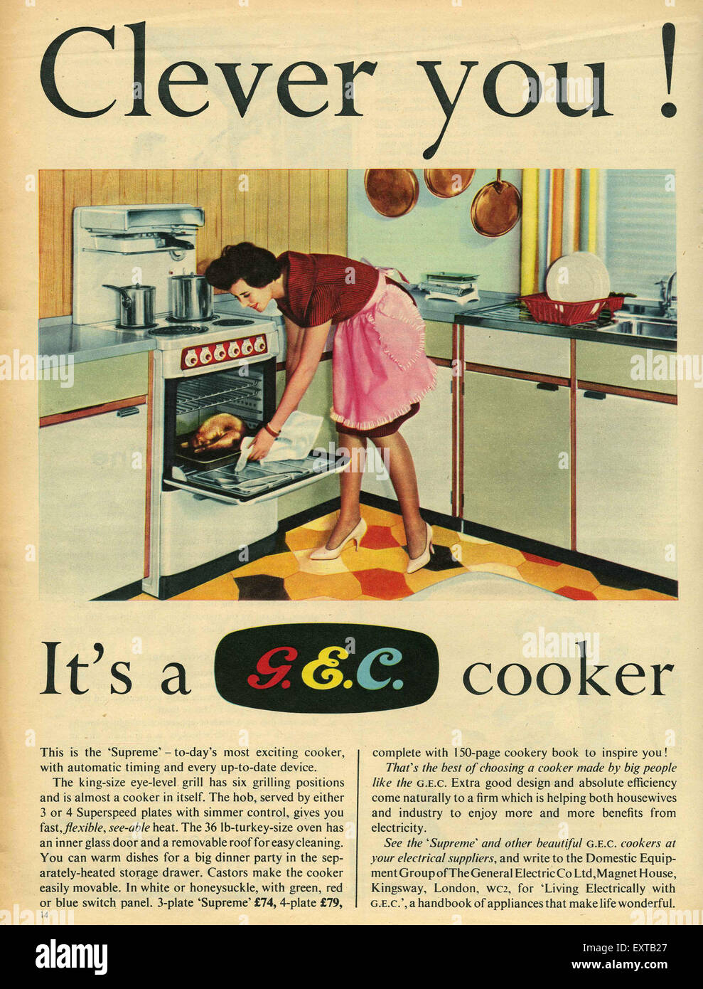 1960s UK GEC Magazine Advert Stock Photo - Alamy