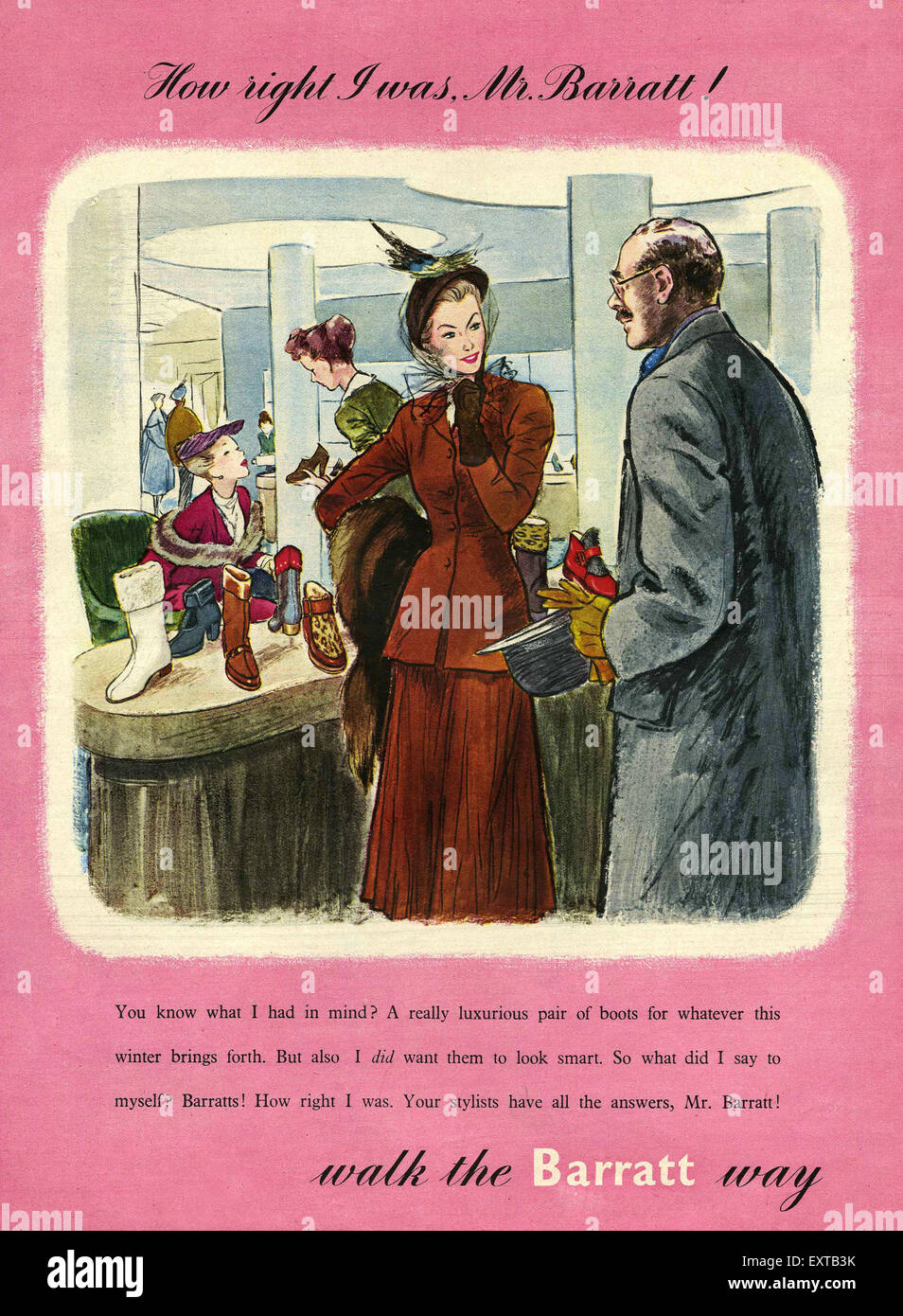 1940s UK Barratt Magazine Advert Stock Photo - Alamy