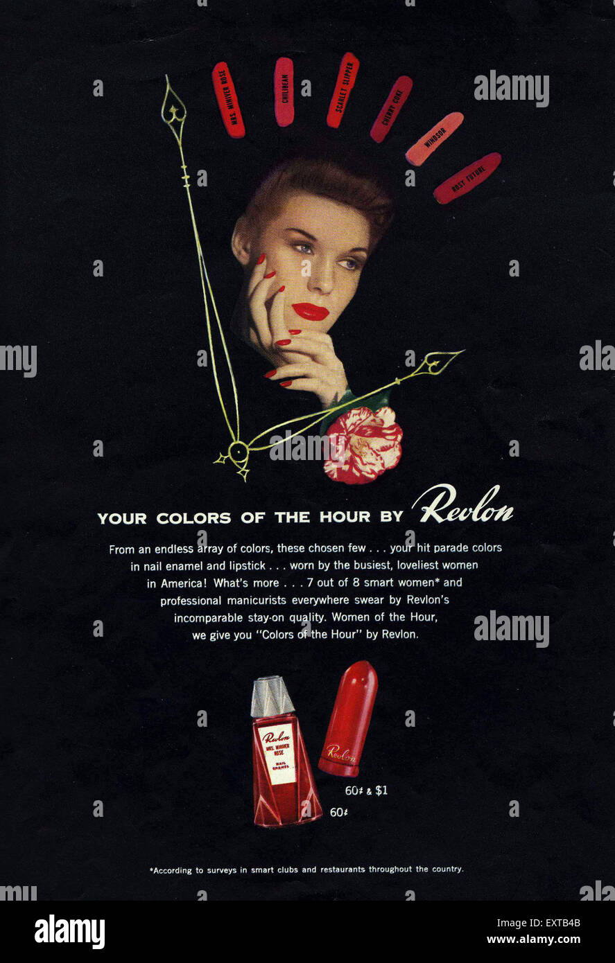 1940s USA Revlon Magazine Advert Stock Photo - Alamy