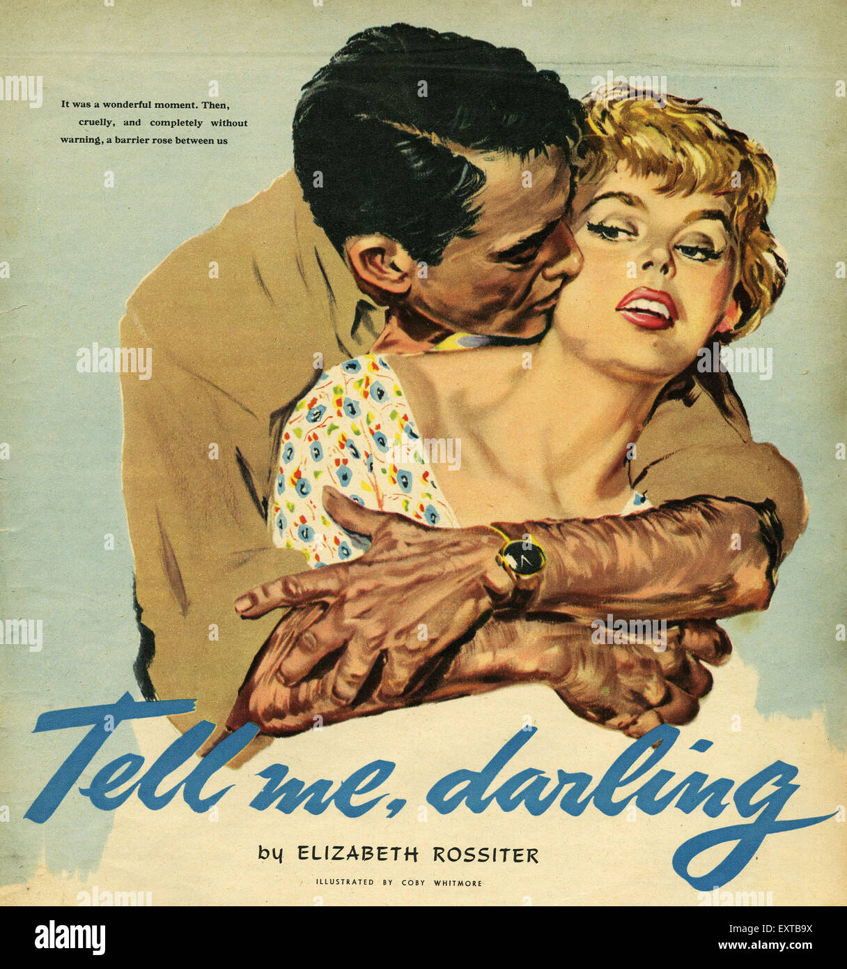 1950s UK Tell Me Darling Magazine Plate Stock Photo - Alamy