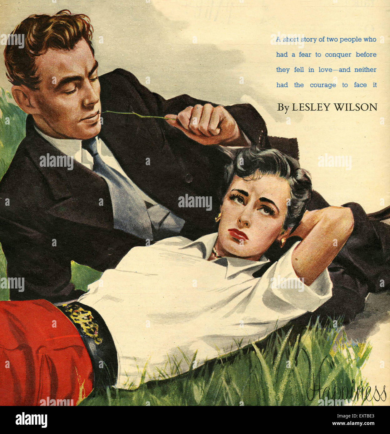 1950s UK Romance Magazine Plate Stock Photo - Alamy