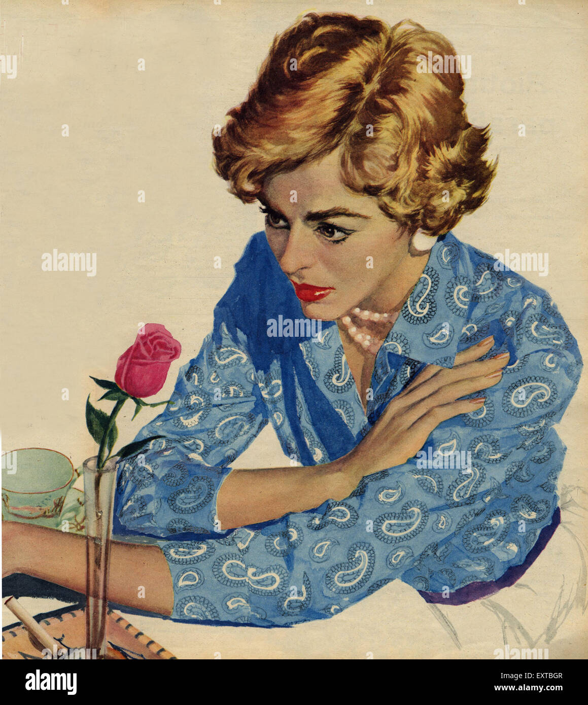 1950s uk woman magazine plate hi-res stock photography and images - Alamy