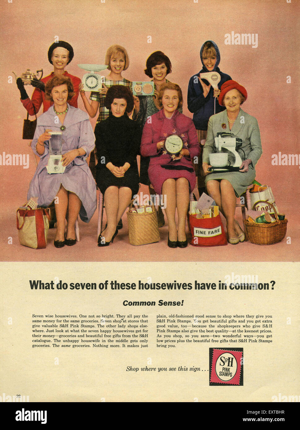 1960s USA S and H Pink Stamps Magazine Advert Stock Photo - Alamy