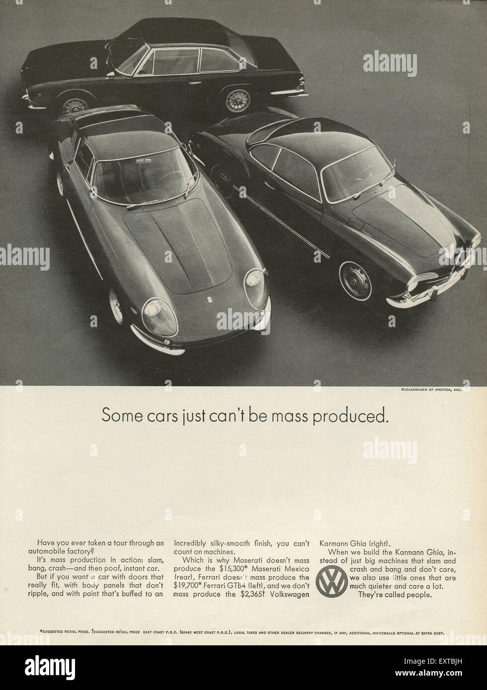1960s USA Volkswagen, VW Magazine Advert Stock Photo - Alamy