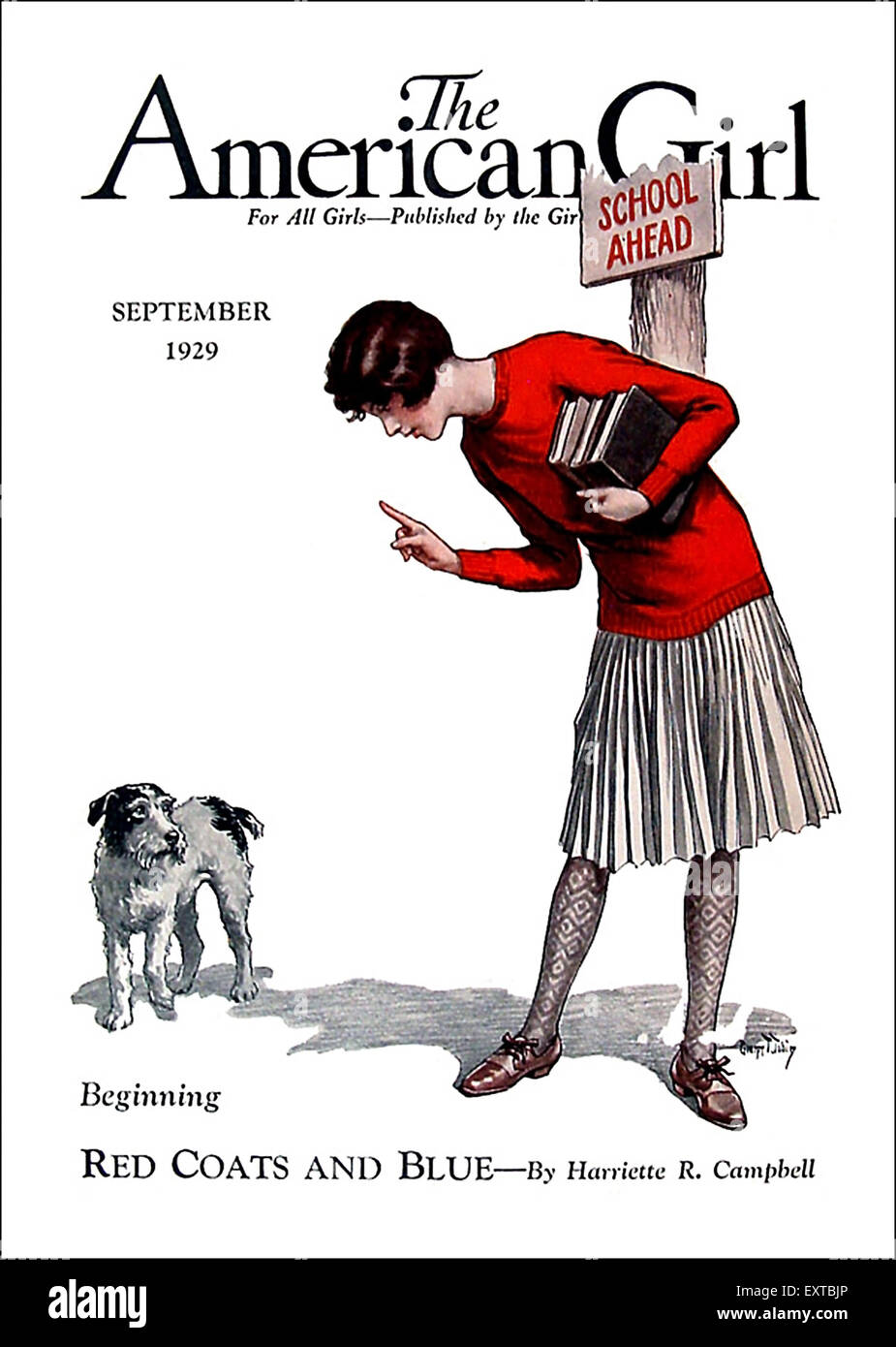 1920s USA The American Girl Magazine Cover Stock Photo - Alamy