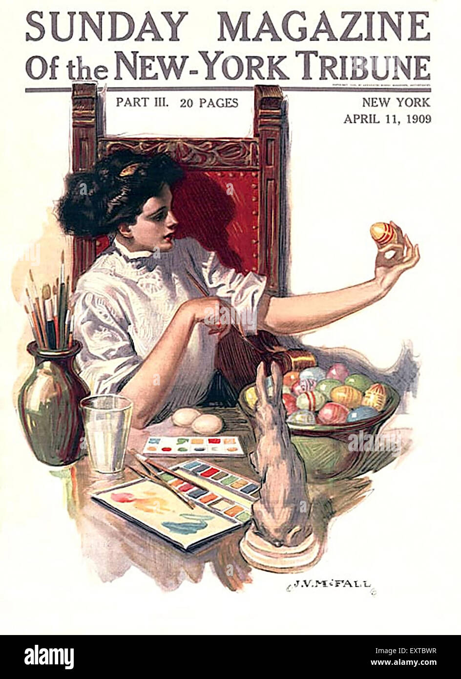 1900s USA New York Tribune Magazine Cover Stock Photo - Alamy