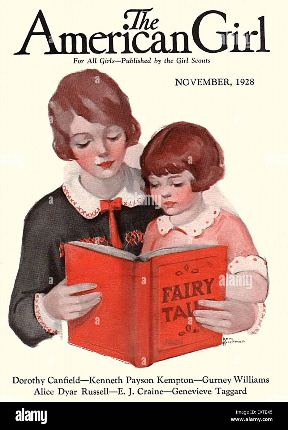 1920s USA The American Girl Magazine Cover Stock Photo - Alamy