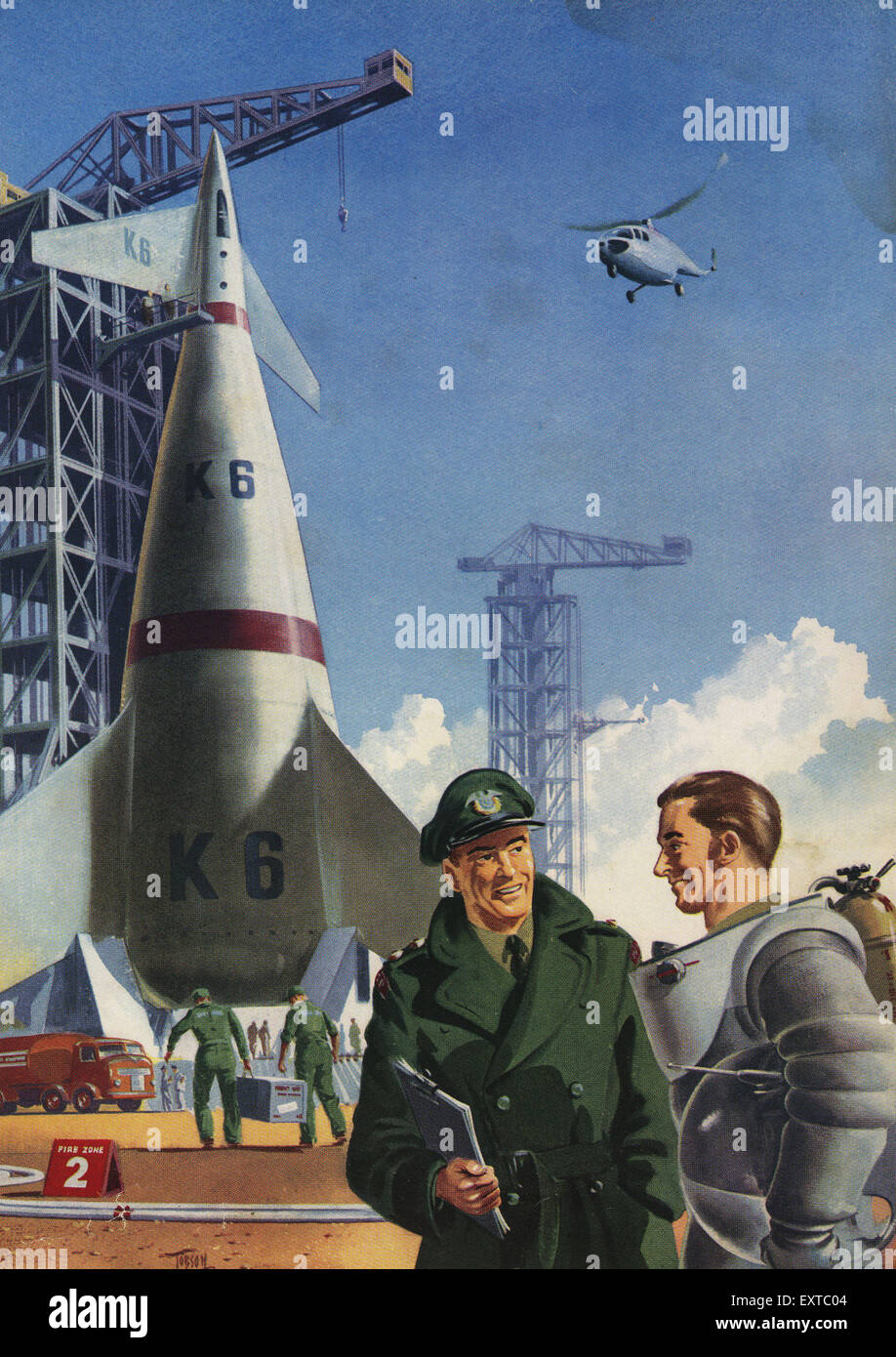 1950s USA Rockets Book Plate Stock Photo - Alamy