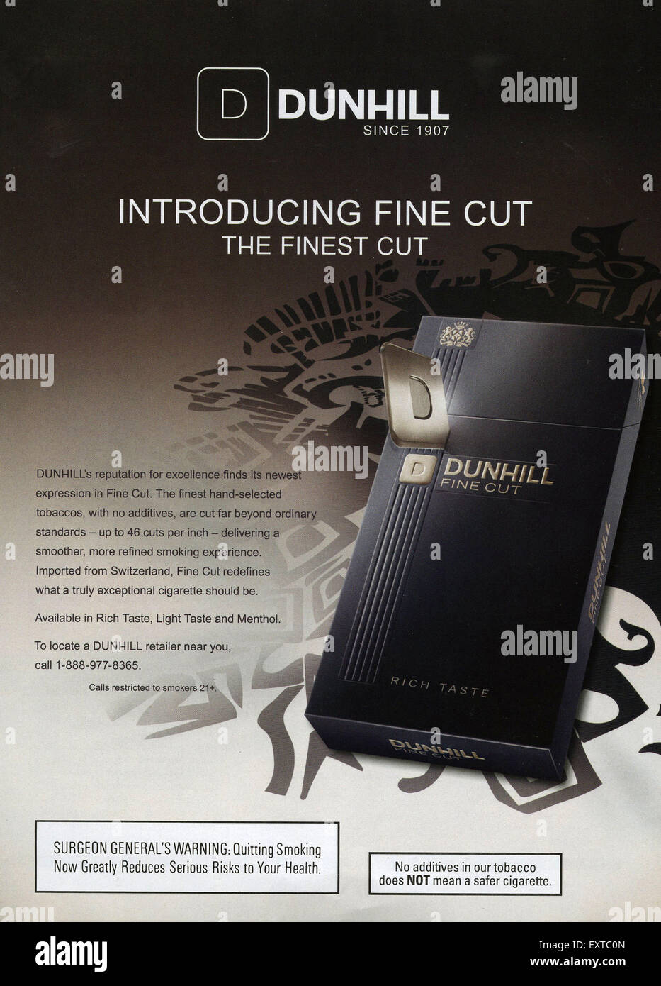 Dunhill advert hi-res stock photography and images - Alamy