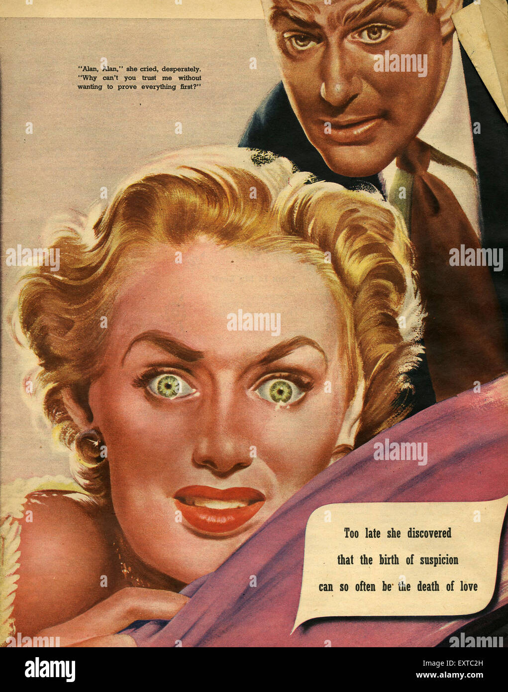 1950s UK Crying Magazine Plate Stock Photo - Alamy