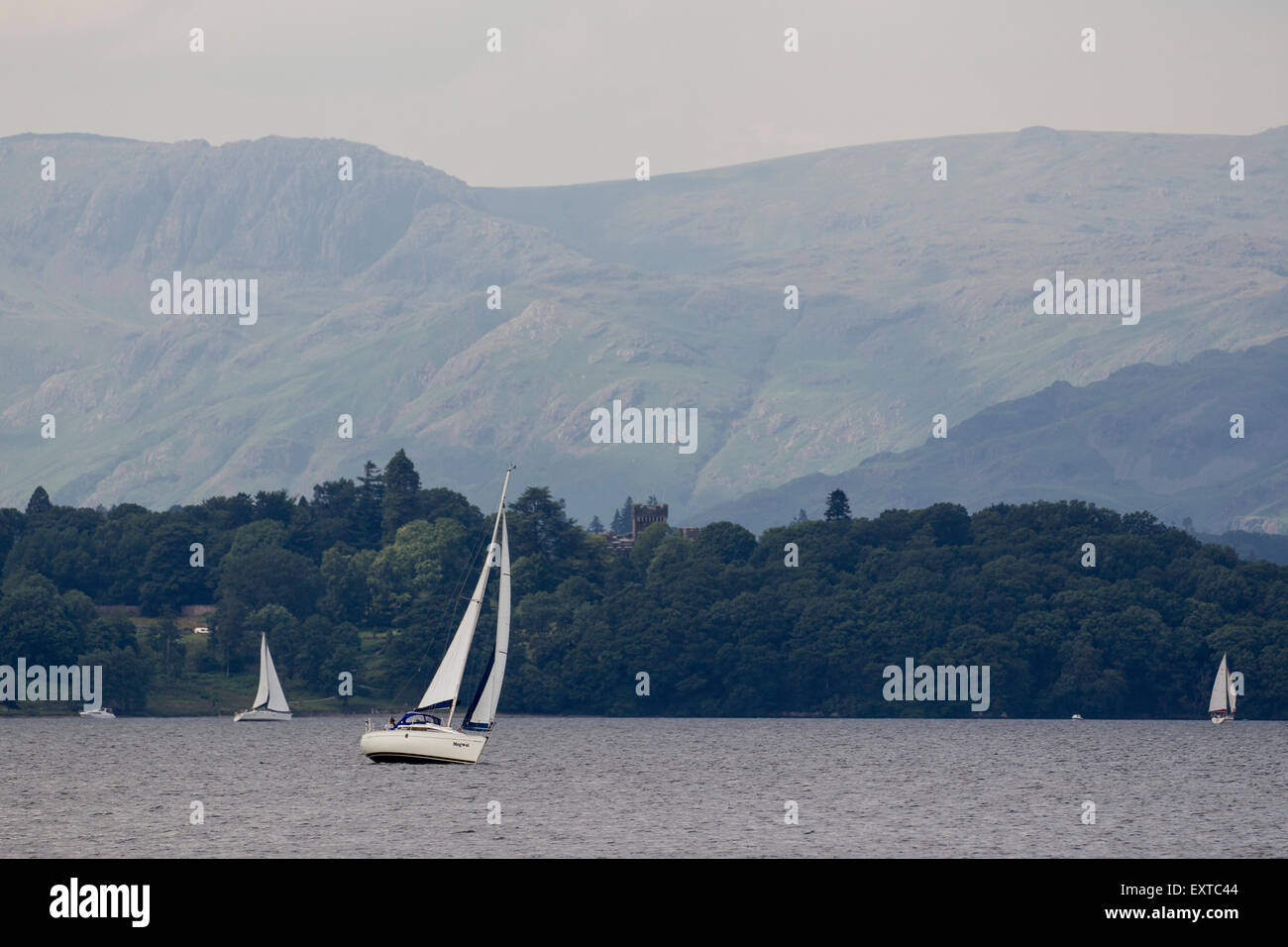 Lake Windermere Cumbria 16th July 2016 .UK Weather Lake Windermere ...