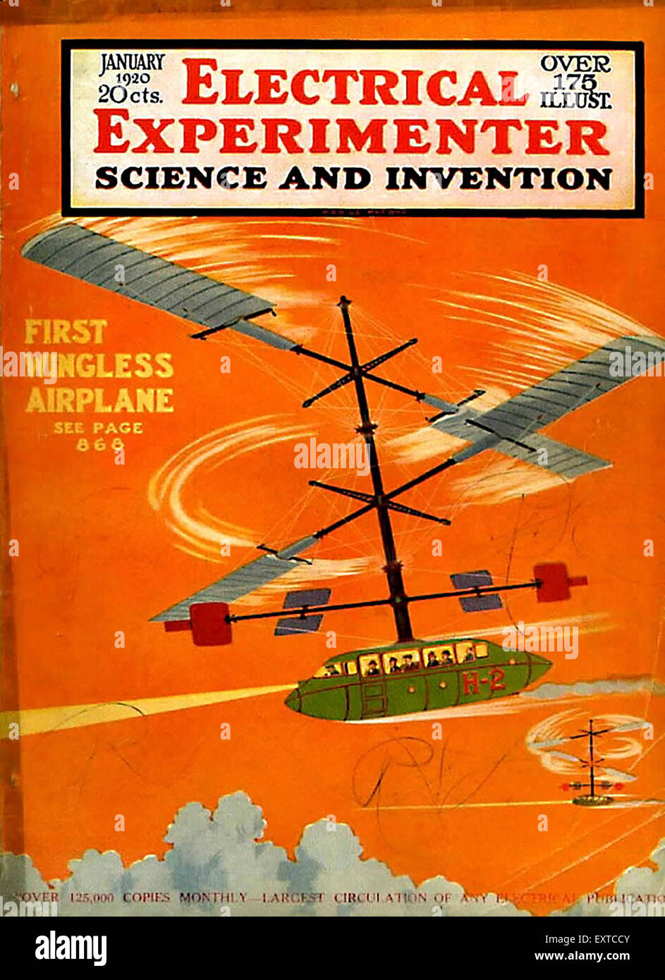 1920s USA The Electrical Experimenter Magazine Cover Stock Photo - Alamy