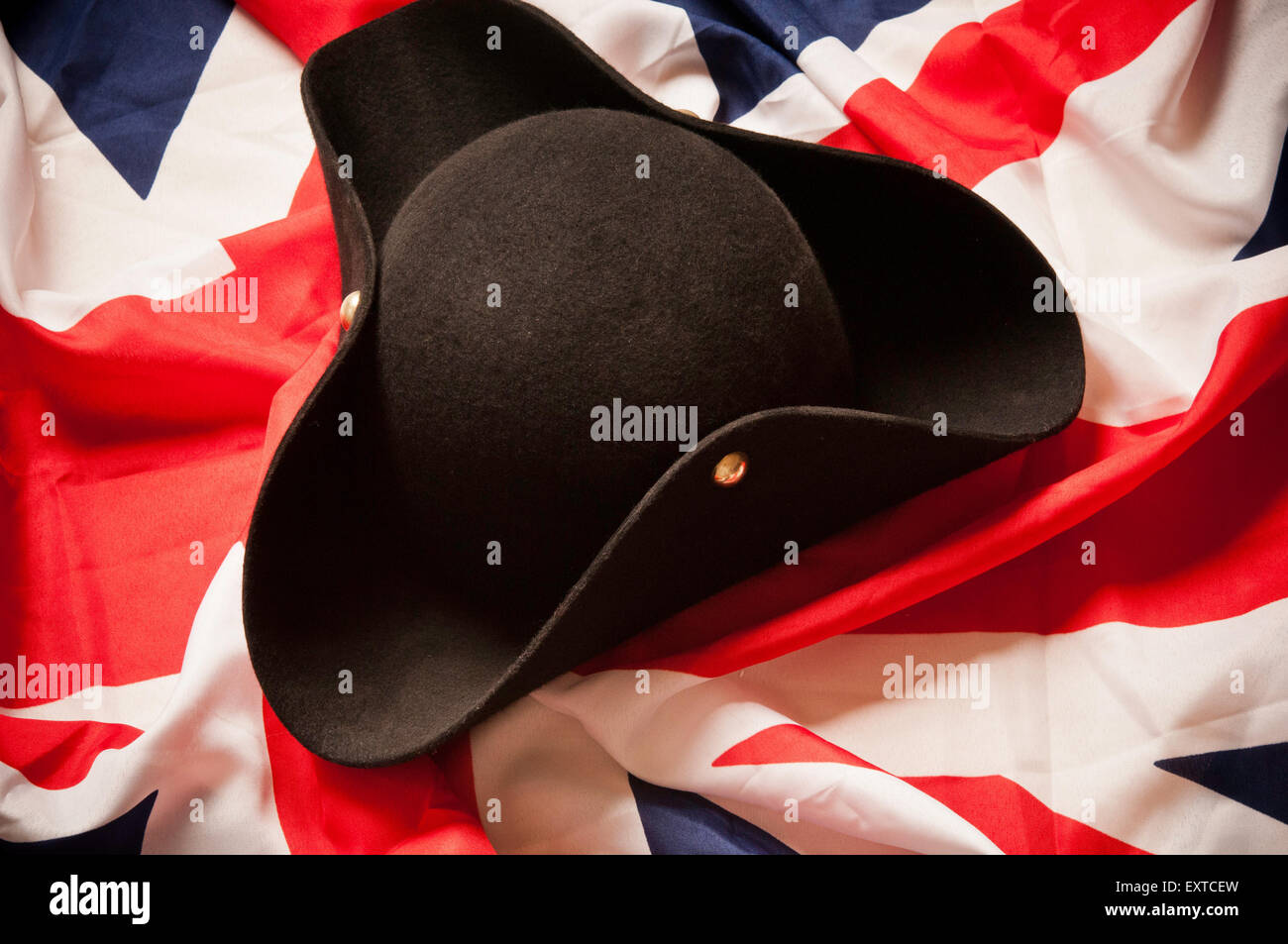 tricorne hat and flag of United Kingdom Stock Photo - Alamy
