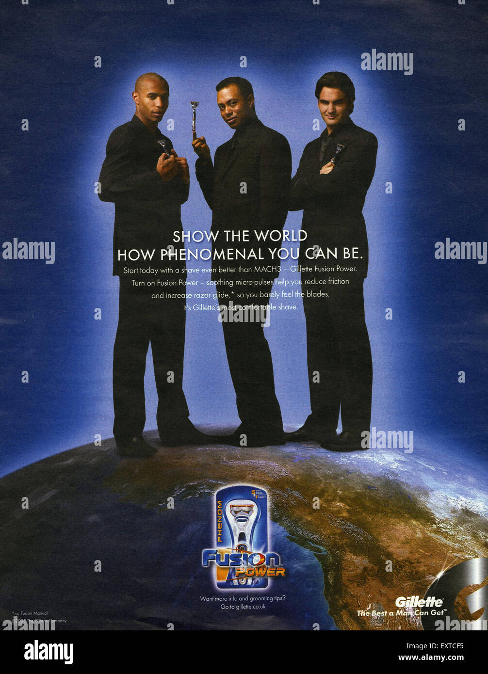 2000s UK Gillette Magazine Advert Stock Photo - Alamy