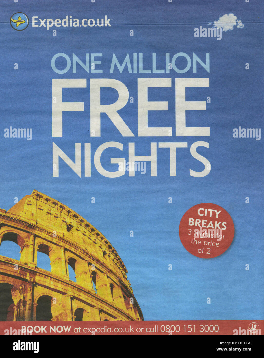 2000s UK Expedia Newspaper Advert Stock Photo - Alamy