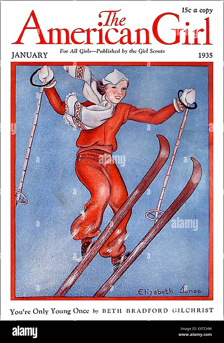 1920s USA The American Girl Magazine Cover Stock Photo - Alamy