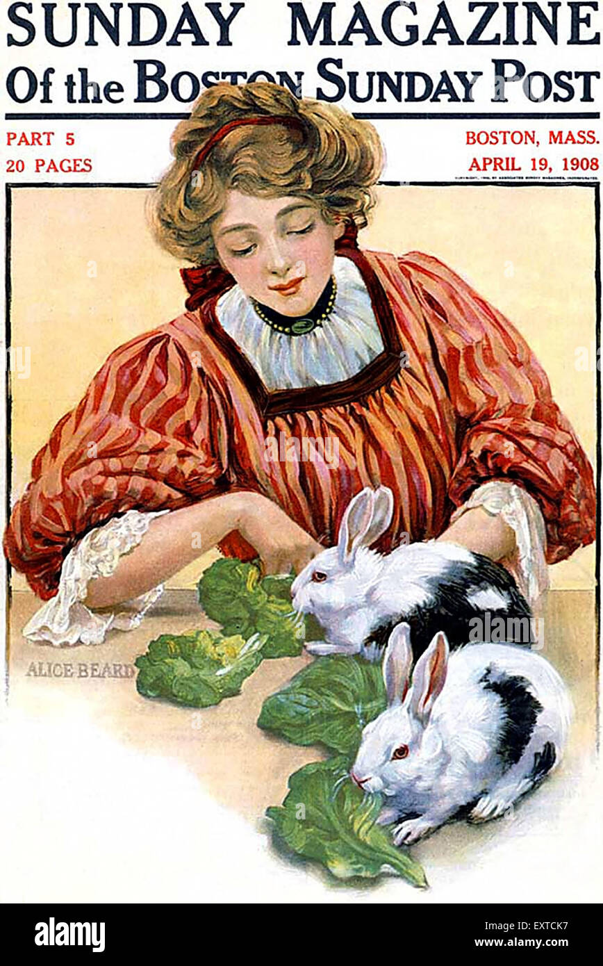 1900s USA Boston Sunday Post Magazine Cover Stock Photo - Alamy