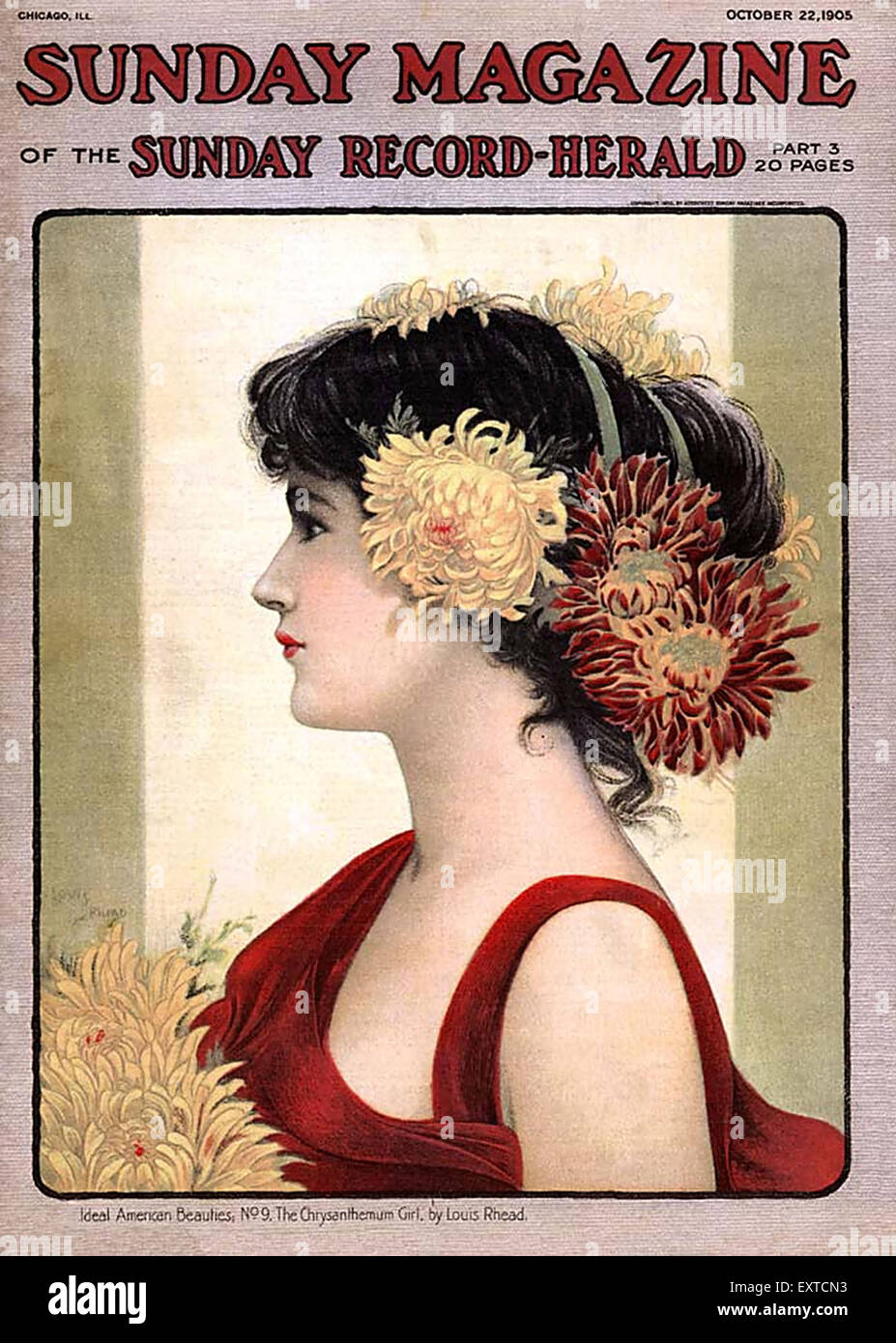 1900s USA Sunday Record Herald Magazine Cover Stock Photo - Alamy
