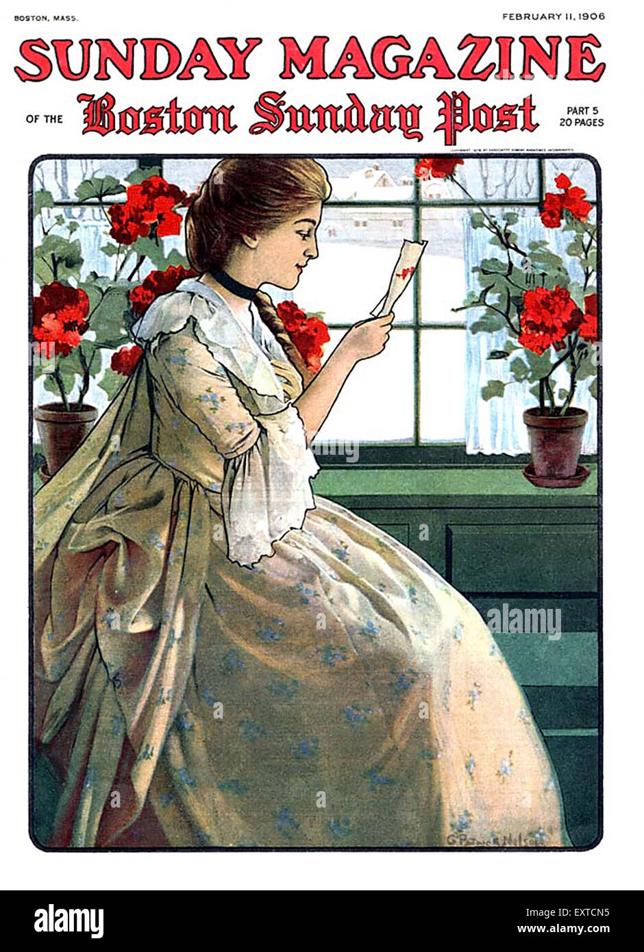 1900s USA Boston Sunday Post Magazine Cover Stock Photo - Alamy