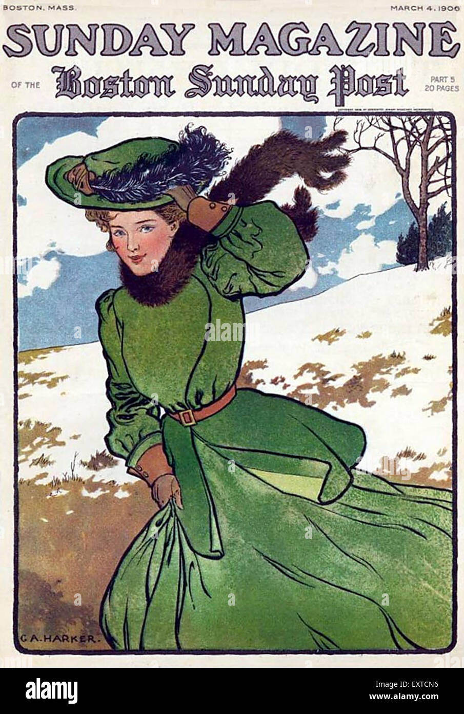 1900s USA Boston Sunday Post Magazine Cover Stock Photo - Alamy