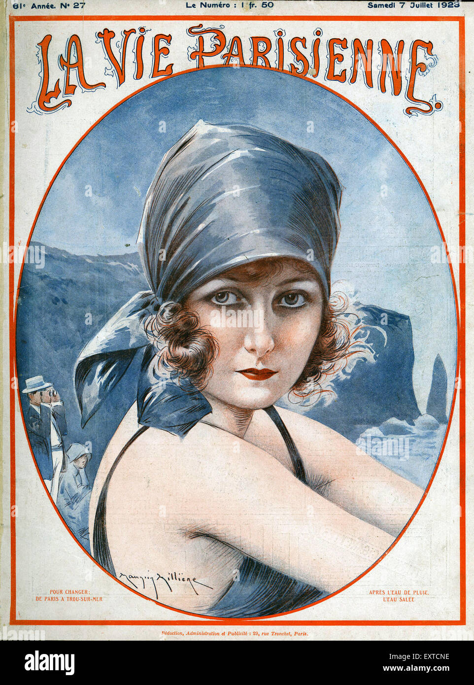 1920s France La vie Parisienne Magazine Cover Stock Photo - Alamy