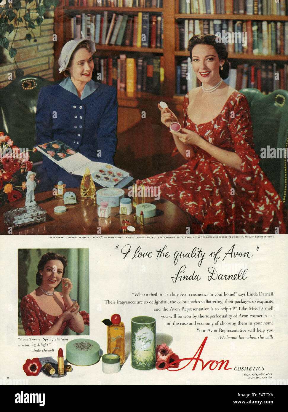1950s USA Avon Magazine Advert Stock Photo - Alamy