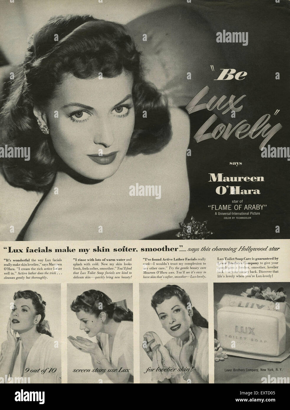 1950s USA Lux Magazine Advert Stock Photo - Alamy