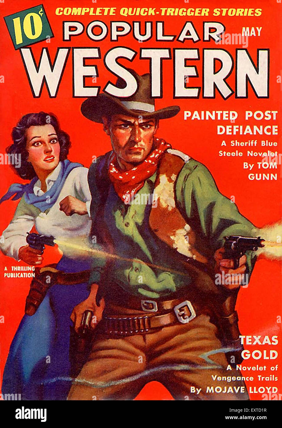 1940s USA Popular Western Magazine Cover Stock Photo - Alamy