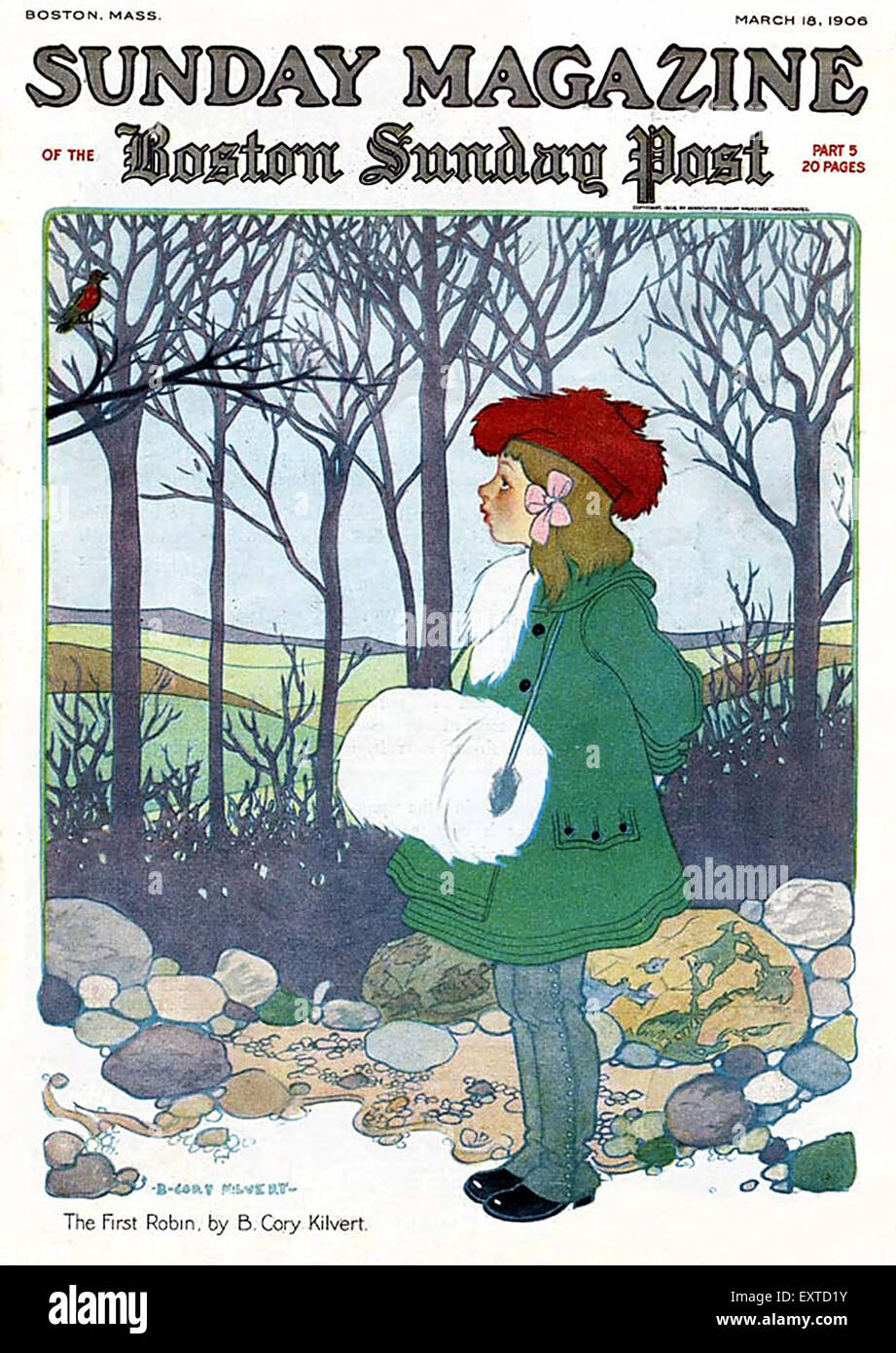 1900s USA Boston Sunday Post Magazine Cover Stock Photo - Alamy