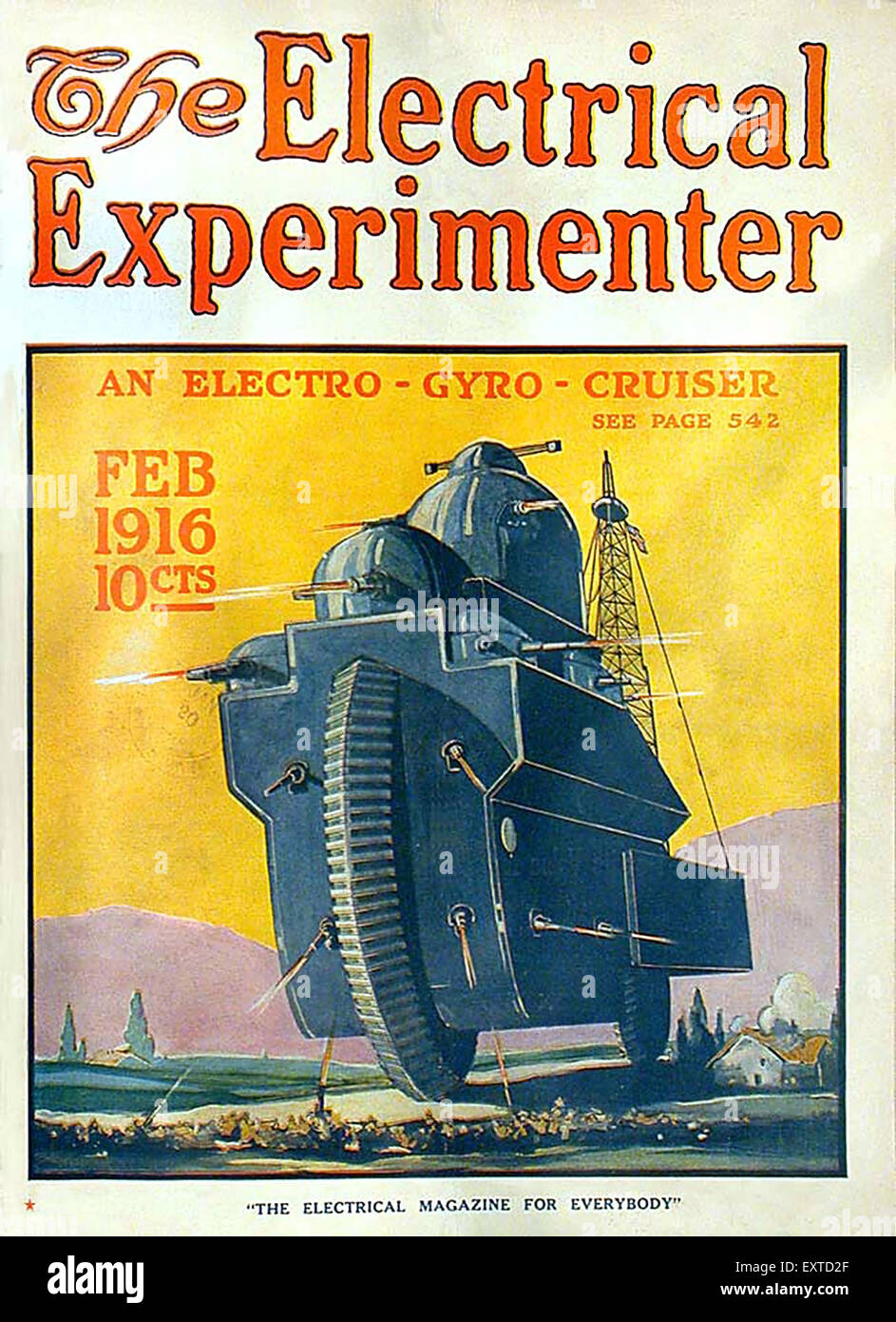 1910s USA The Electrical Experimenter Magazine Cover Stock Photo - Alamy