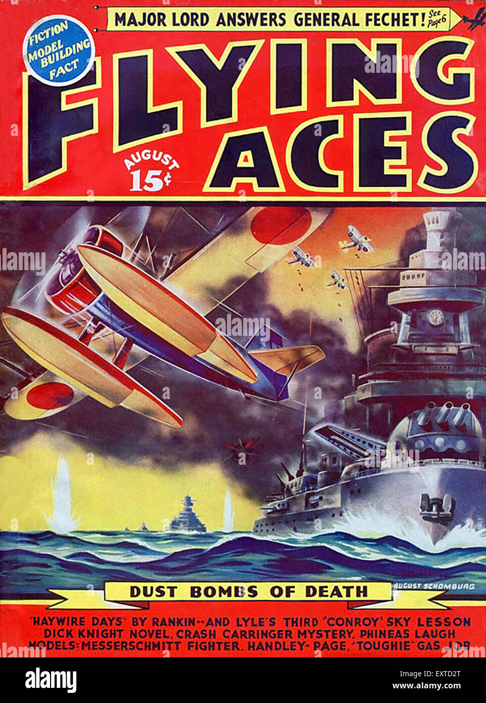 1930s USA Flying Aces Magazine Cover Stock Photo - Alamy