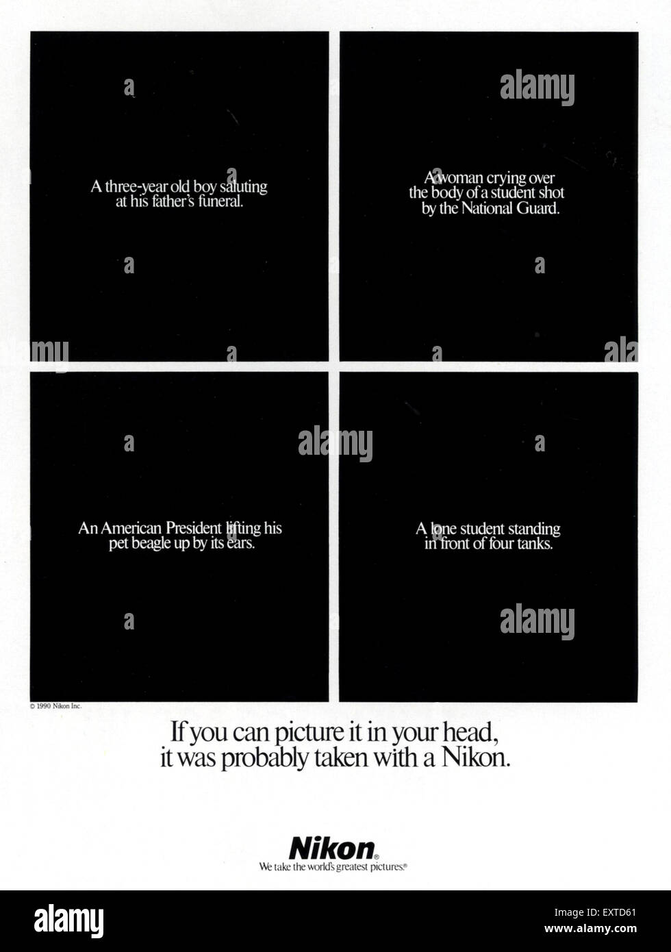 1990s USA Nikon Magazine Advert Stock Photo - Alamy