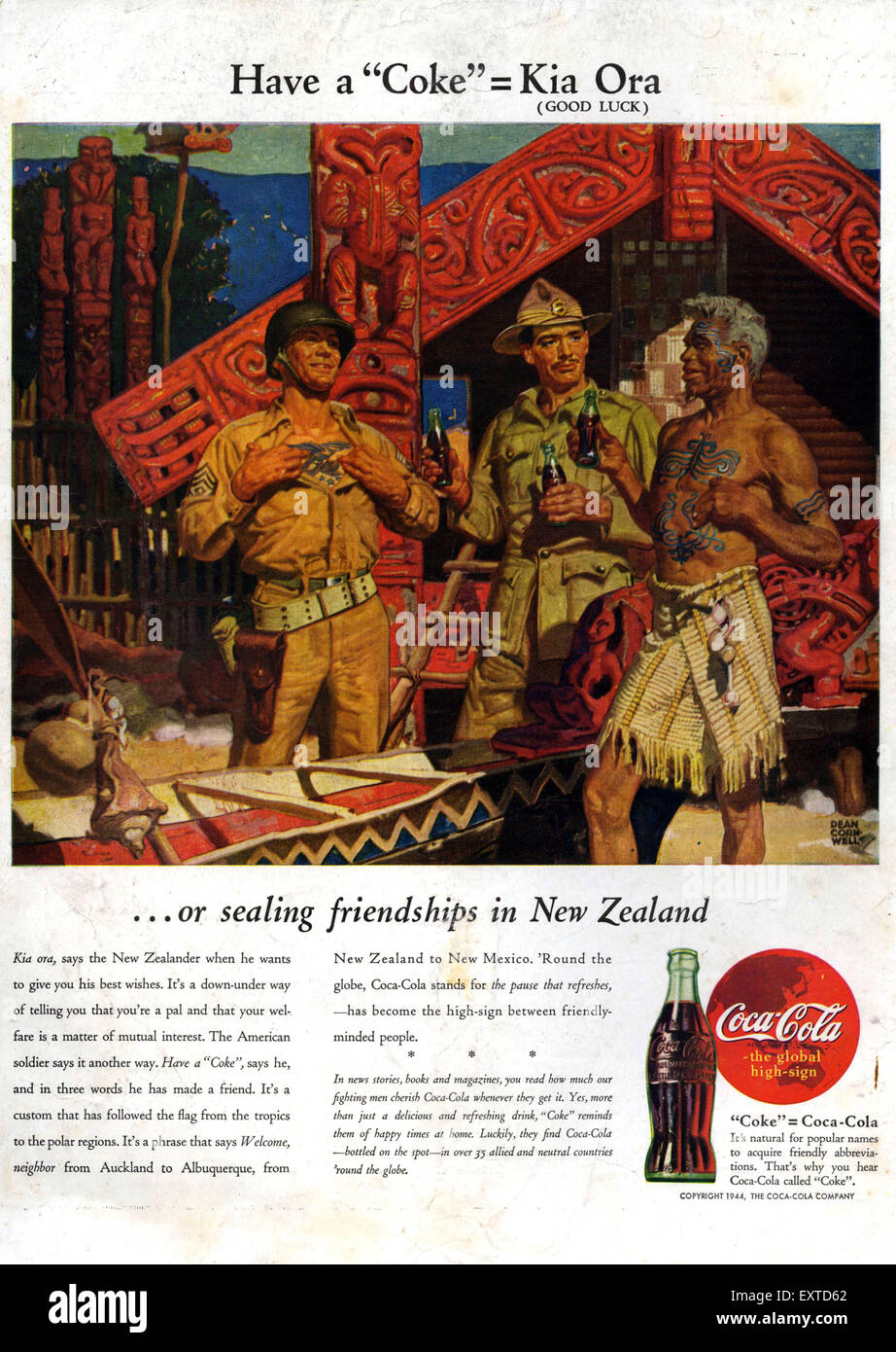 1940s USA Coca-Cola Magazine Advert Stock Photo - Alamy