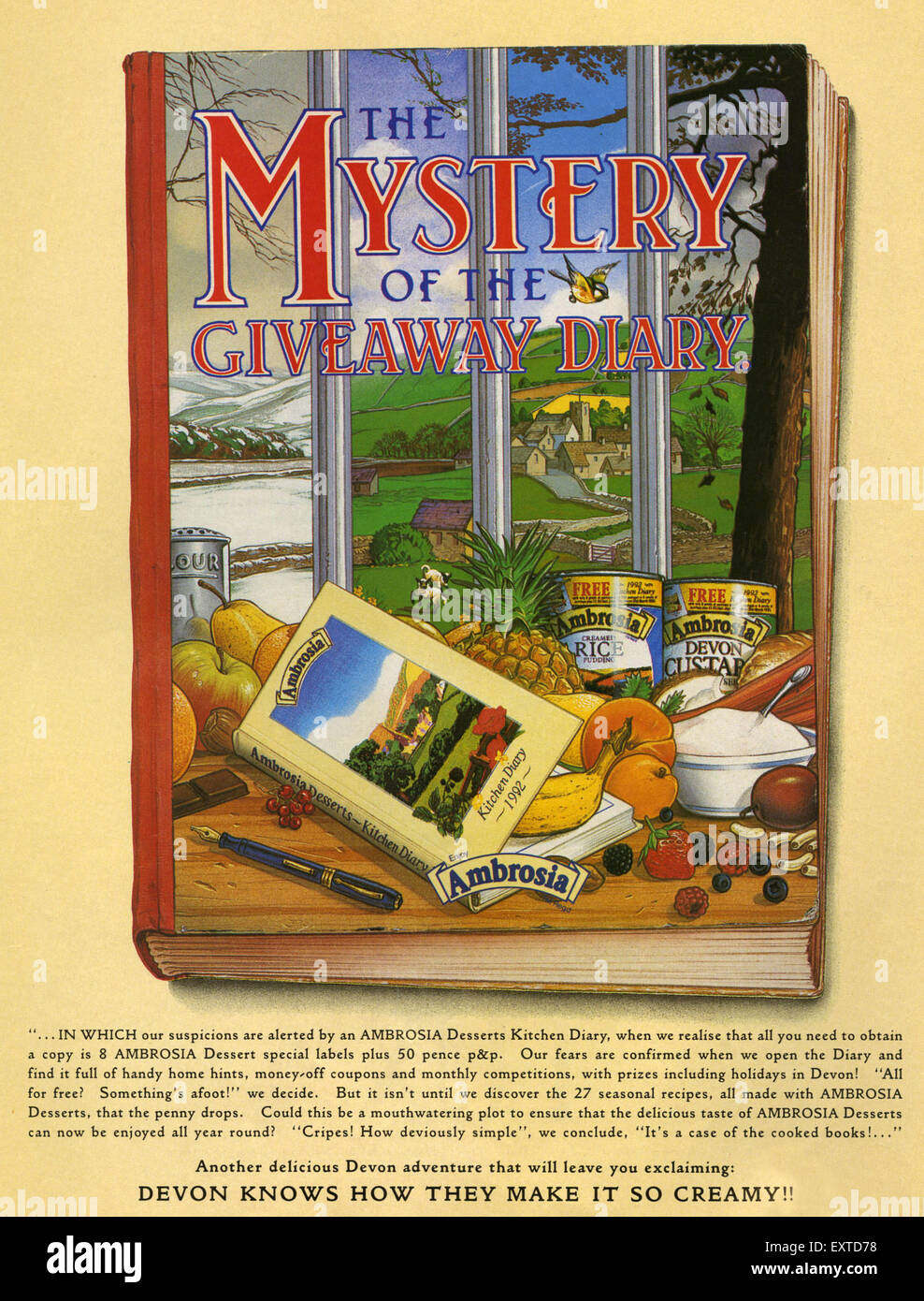 1990s UK Ambrosia Magazine Advert Stock Photo - Alamy