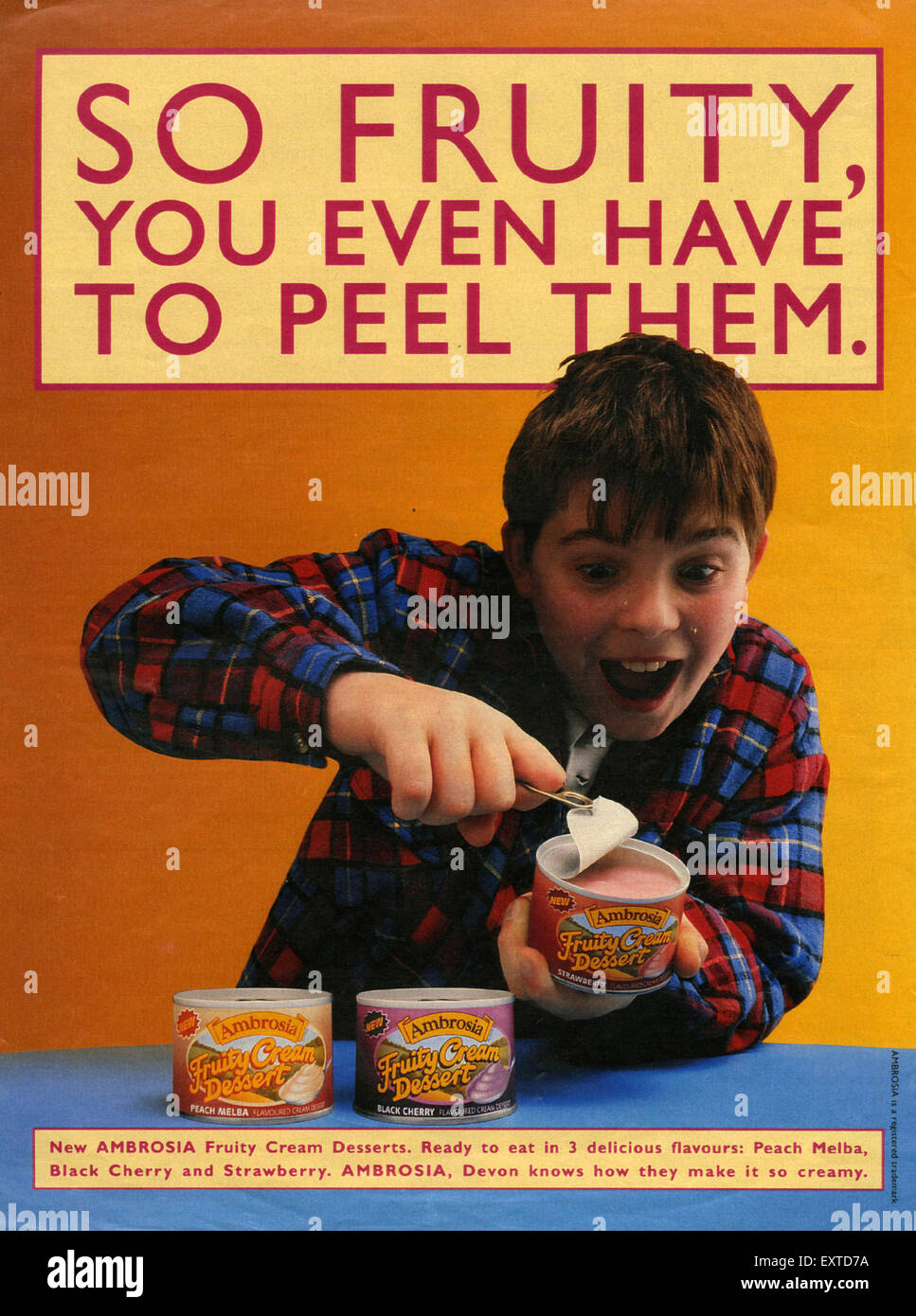 1980s UK Ambrosia Magazine Advert Stock Photo - Alamy