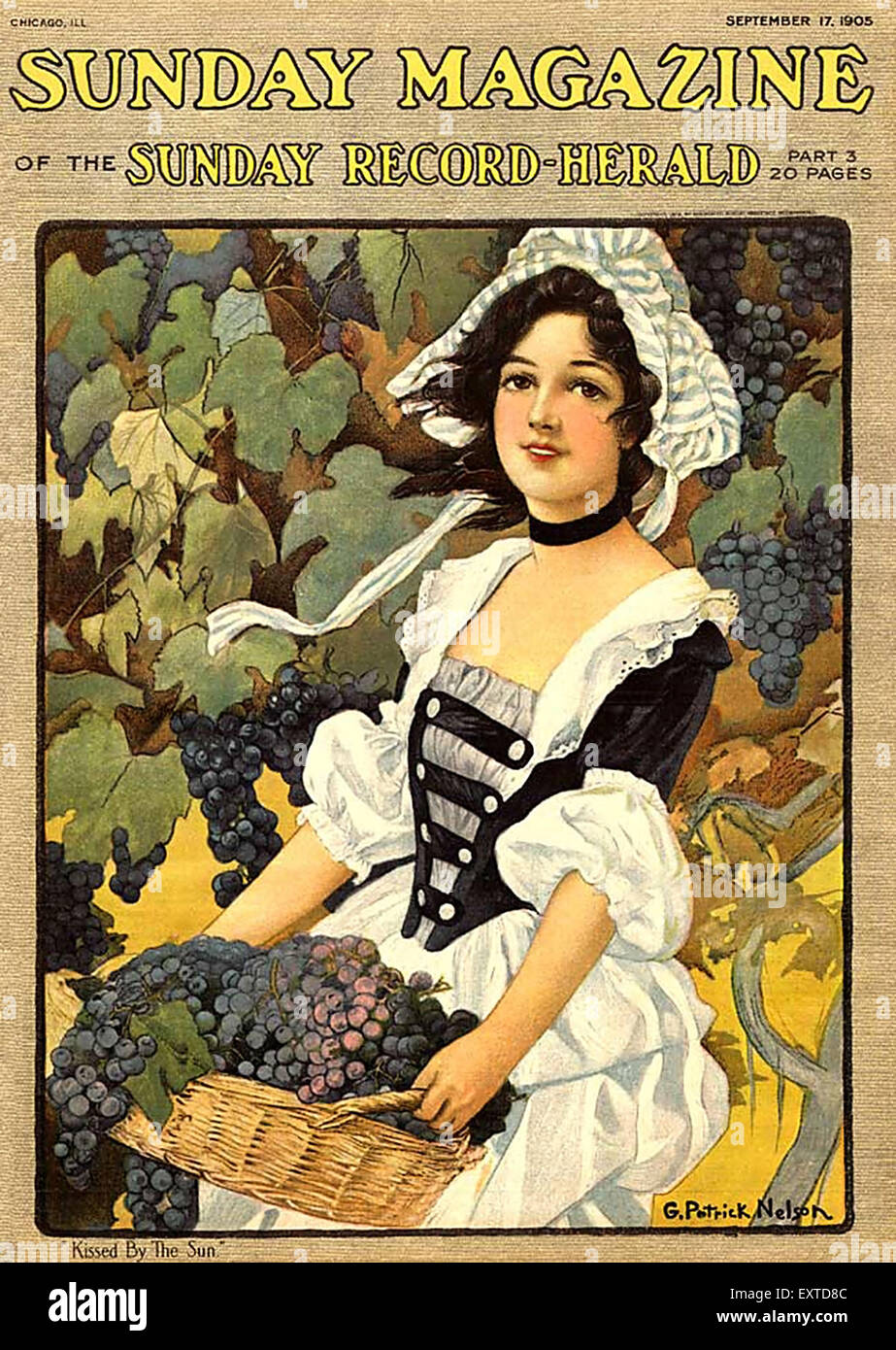 1900s USA Sunday Record Herald Magazine Cover Stock Photo - Alamy