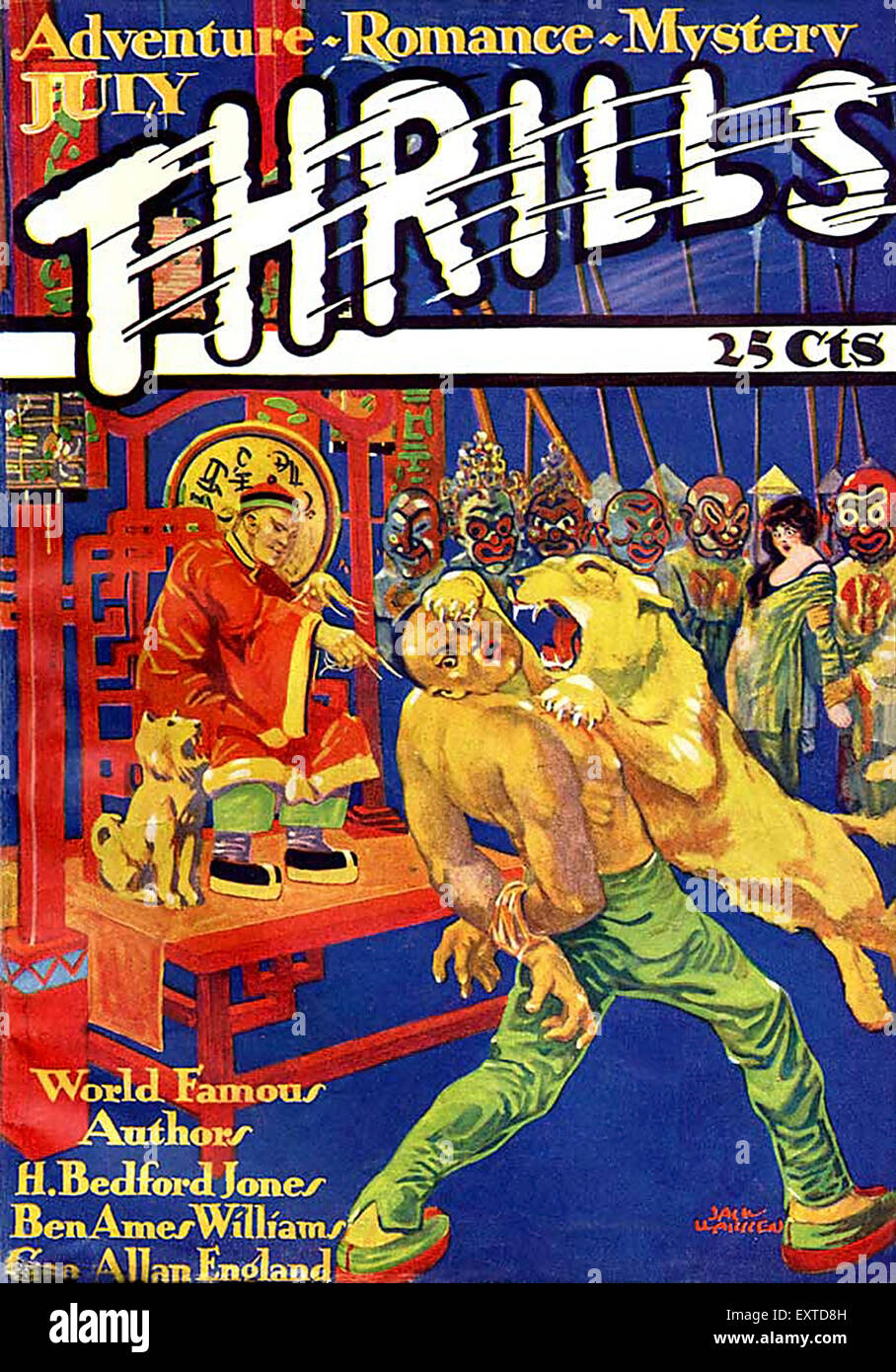 1920s USA Thrills Magazine Cover Stock Photo - Alamy