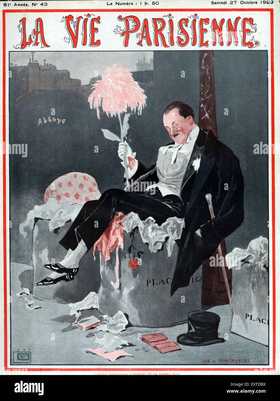 1920s France La Vie Parisienne Magazine Cover Stock Photo - Alamy