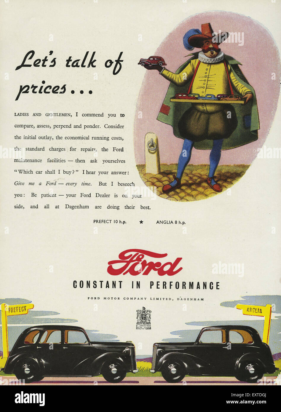 1950s UK Ford Magazine Advert Stock Photo - Alamy