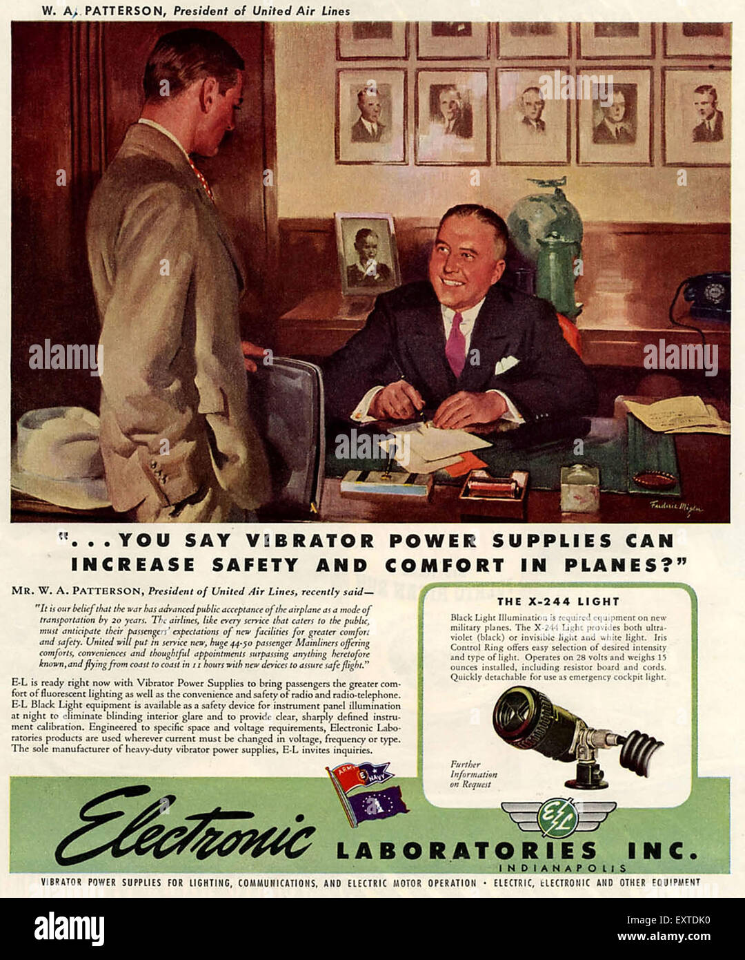 1940s USA Electronic Laboratories Stock Photo - Alamy