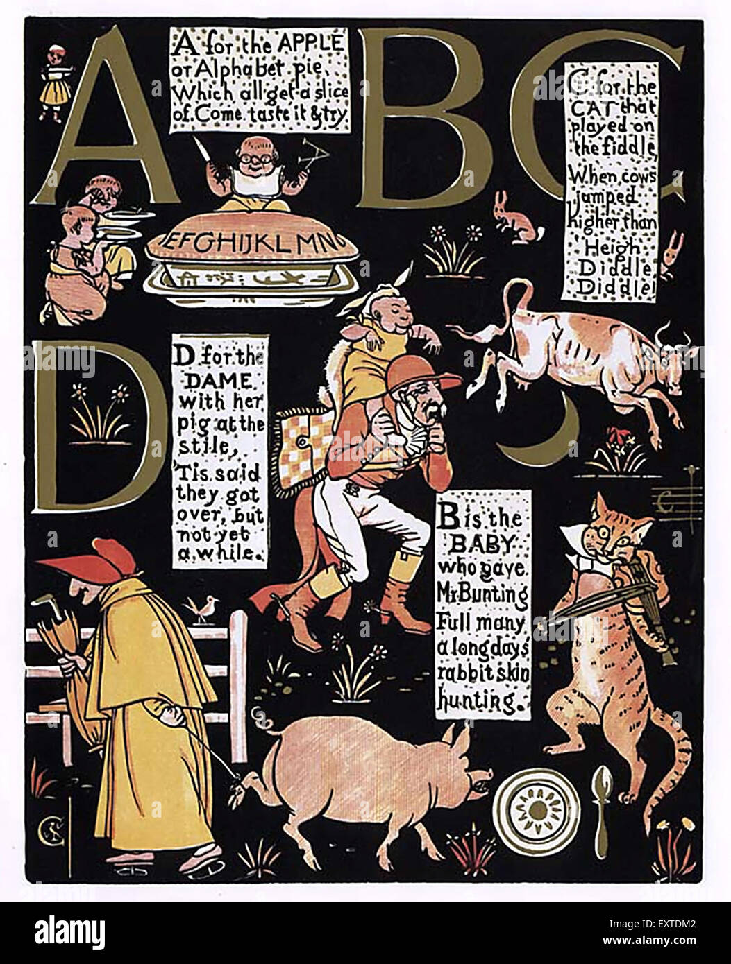 1920s UK Alphabets Book Plate Stock Photo - Alamy