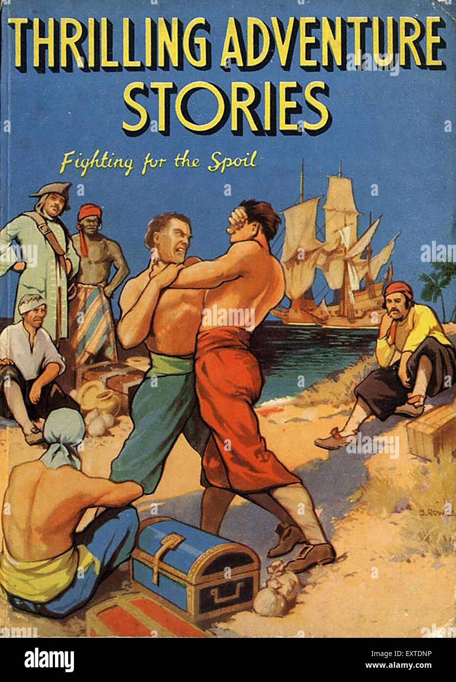 1930s UK Thrilling Adventure Stories Book Cover Stock Photo - Alamy