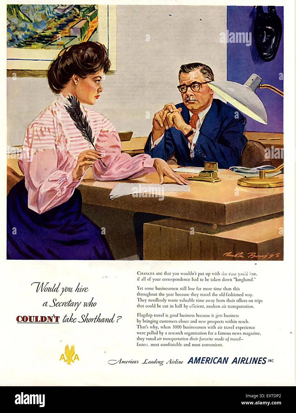 1950s usa american airlines magazine hi-res stock photography and ...