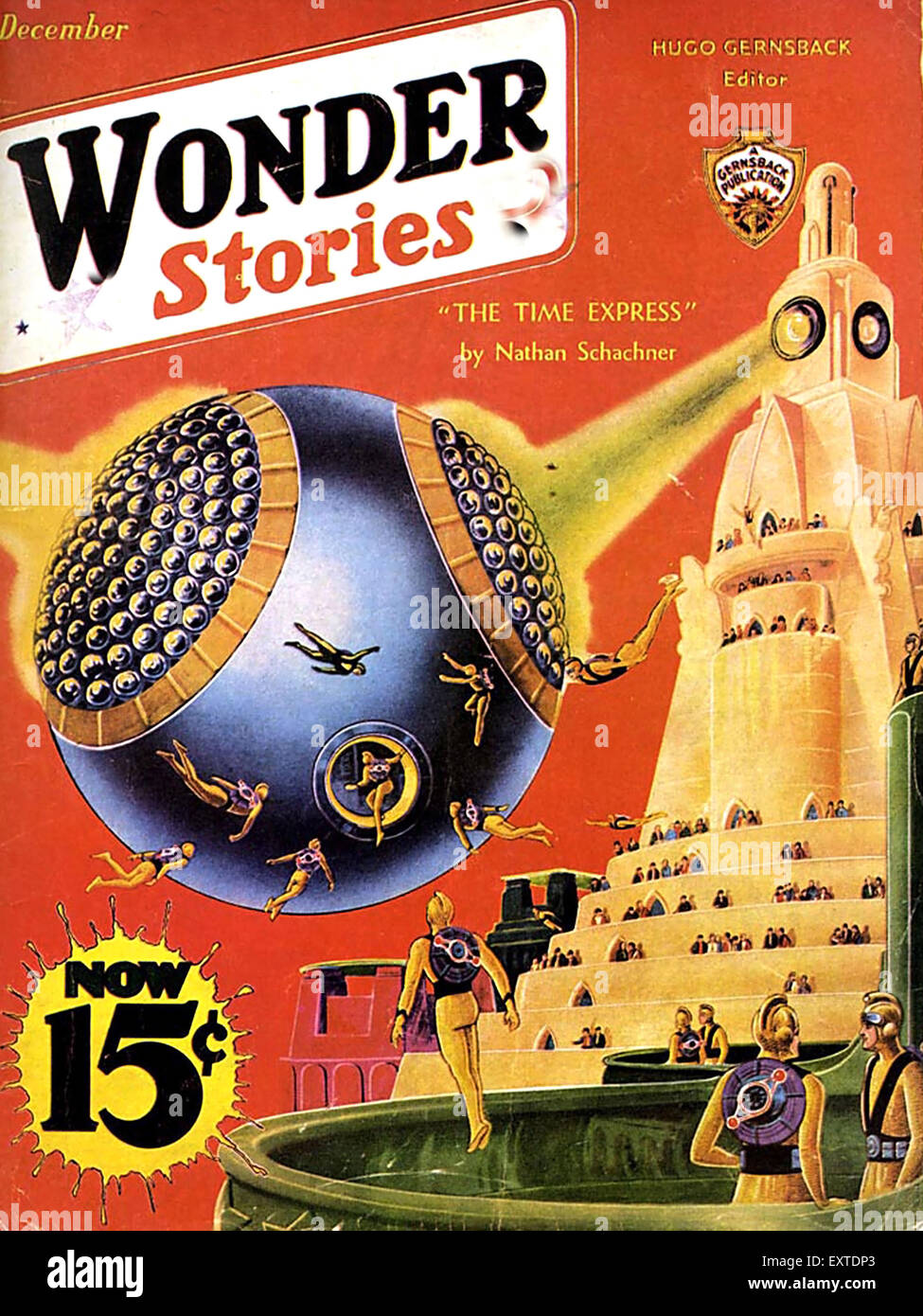 1930s USA Wonder Stories Magazine Cover Stock Photo - Alamy