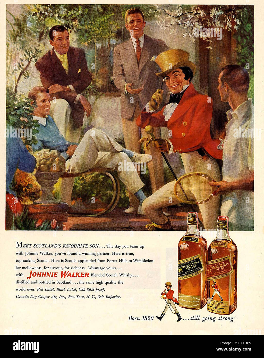 1950s USA Johnnie Walker Magazine Advert Stock Photo - Alamy