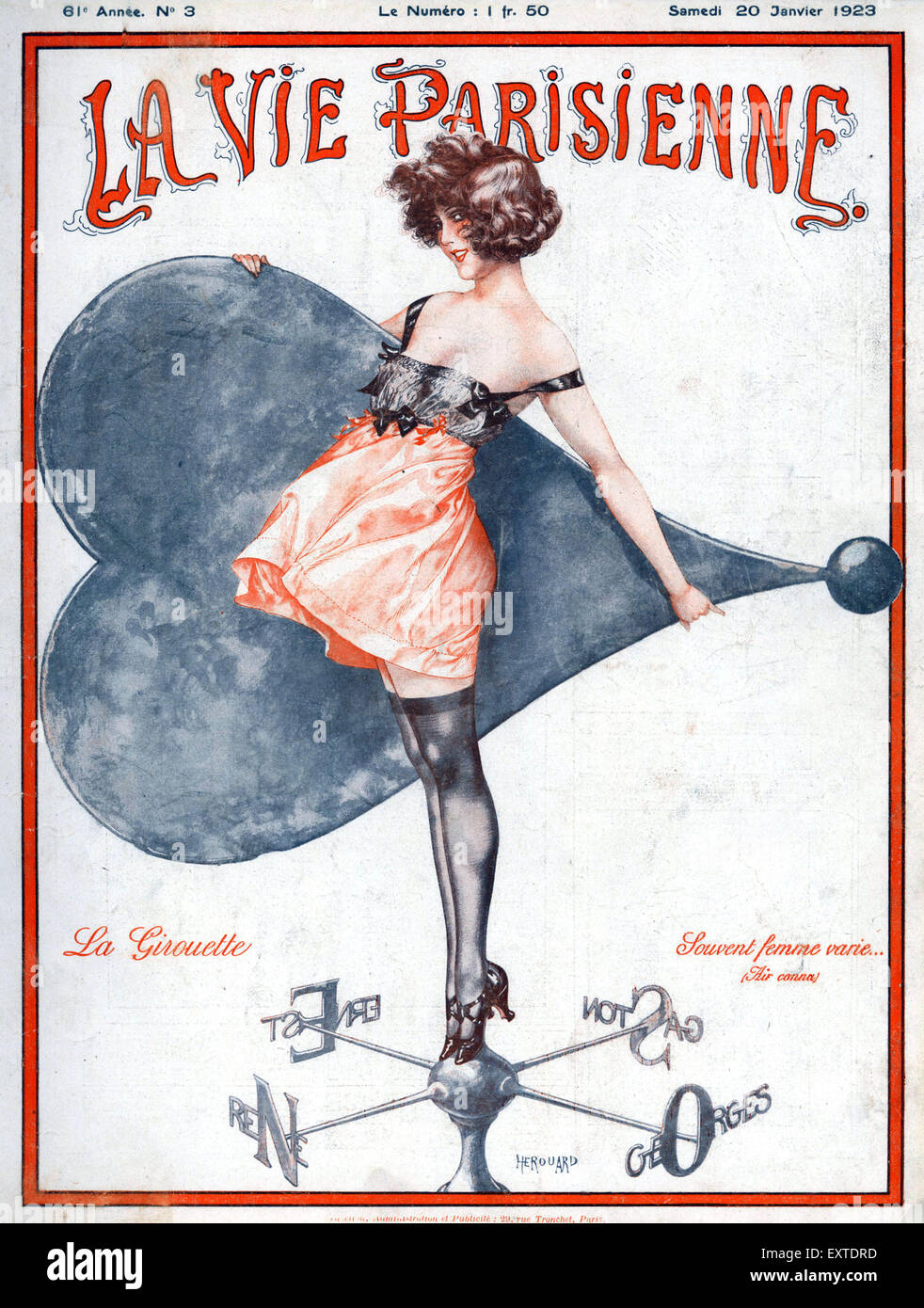 1920s France La Vie Parisienne Magazine Cover Stock Photo - Alamy